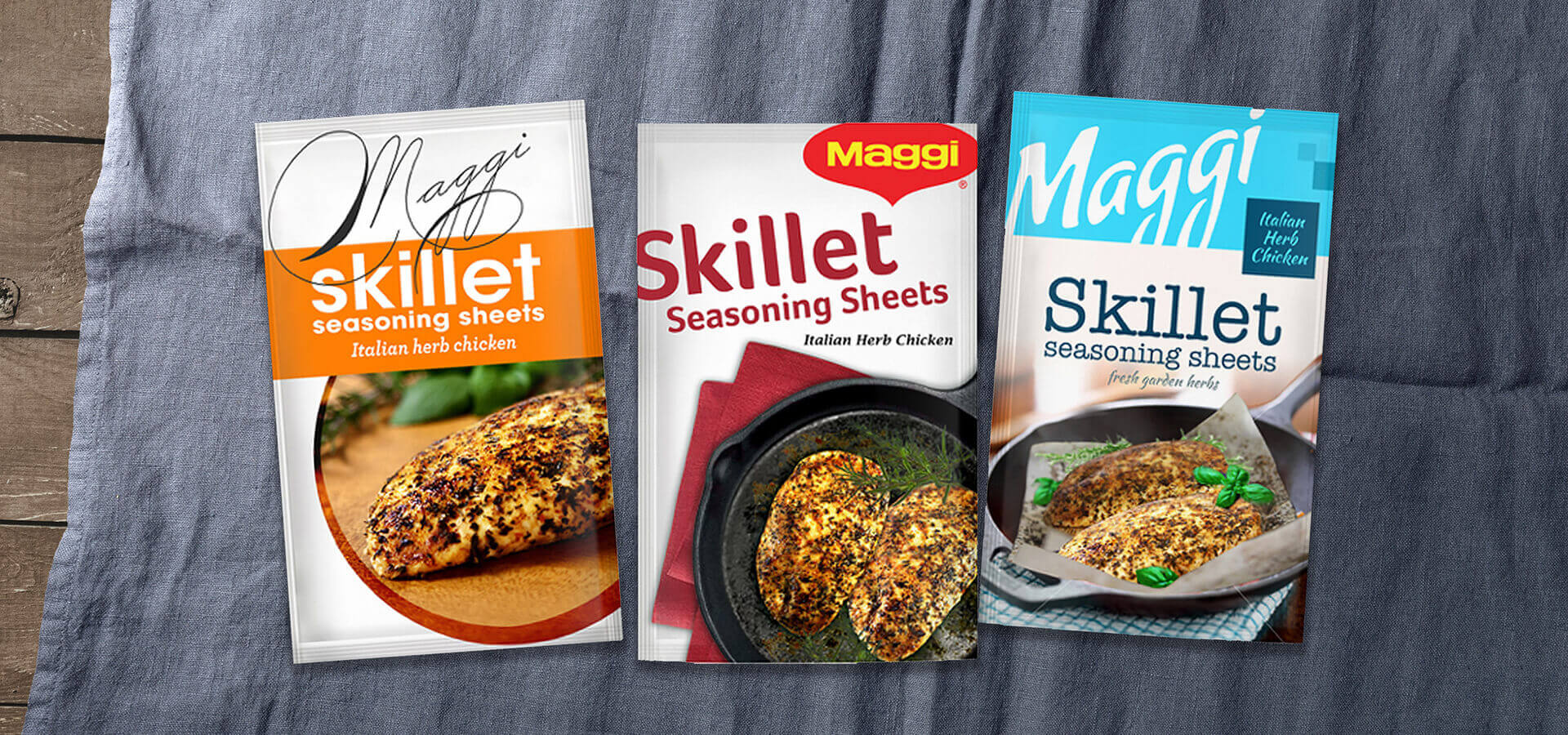 Maggi Skillet Seasoning Sheets Package Update - Icon Creative Agency